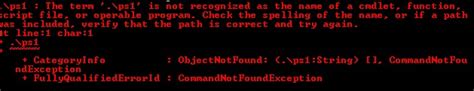 The Term Is Not Recognized As The Name Of A CMDLET Anil Avula S Microsoft Technical SharePoint