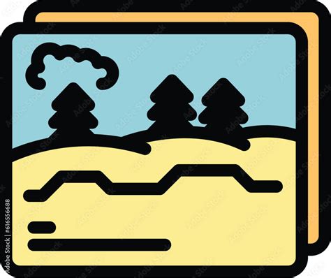 Runner Camping Route Icon Outline Runner Camping Route Vector Icon For Web Design Isolated On