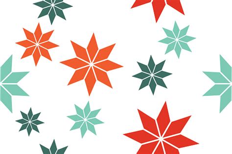 빨간색과 녹색 색상의 꽃 추상화를 형성 마름모 모양으로 만든 원활한 추상적 인 배경 패턴 장식 장난 벡터 아트 개념에 대한 스톡 벡터 아트 및 기타 이미지 Istock