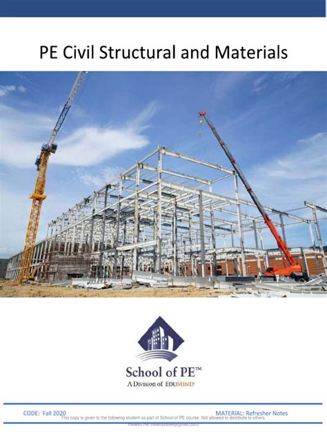 Pe Review Structural Depth Refresher Notes Download Free Pdf