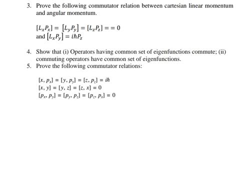 3 Prove The Following Commutator Relation StudyX