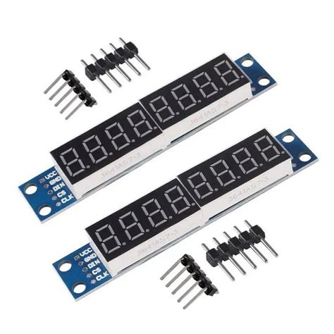 arduino 51 avr stm32 용 8 자리 7 세그먼트 모듈 max7219 디지털 led 디스플레이 튜브 2 피스