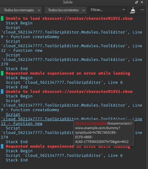 Unable To Load Rbxasset Avatar Characterr15v2 Rbxm Among Other Errors Other Bugs