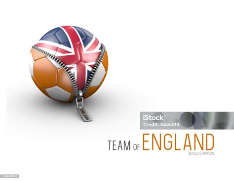 흰색 배경에 고립 된 영국 국기와 함께 축구 공 3 차원 일러스트 레이 션 가죽에 대한 스톡 사진 및 기타 이미지 가죽 경쟁 공 스포츠 장비 Istock