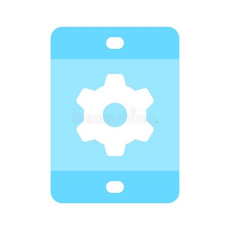 Gear Inside Mobile Concept Icon Of Mobile Setting Stock Vector Illustration Of Cogwheel Flat