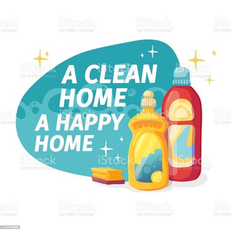 집 청소를 위한 화학 전투 제품 템플릿 배너입니다 가정용 화학 물질과 청소 서비스를 위한 레이아웃 가정용 주방용 액상 상품 벡터 깨끗한에 대한 스톡 벡터 아트 및 기타