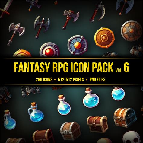 Fantasy RPG Game Inventory Icon Pack Vol 6 By PzUH