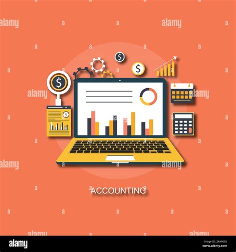 Auditing Concepts Auditor At Table During Examination Of Financial Report Stock Illustration