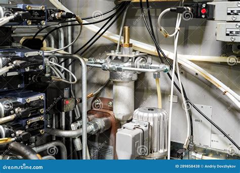 Hydraulic And Electronic Control System On A CNC Milling Machine Stock Photo Image Of Robot