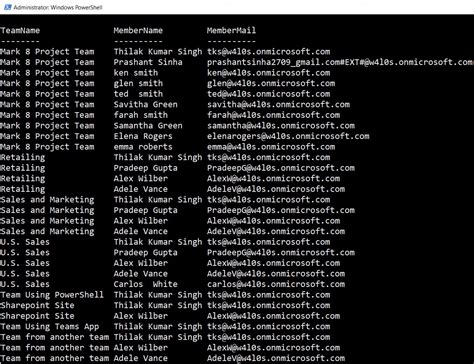 List Team Members Across Microsoft Teams Using Powershell