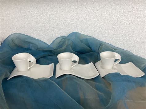 Villeroy 3 Espressotassen Mit Teller Newwave 0 8dl Gebraucht In Beinwil Am See Für Chf 39