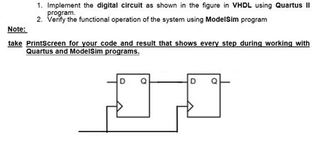 Solved 1 Implement The Digital Circuit As Shown In The