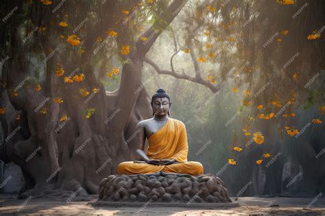 Premium Photo Siddhartha Gautama Enlightened Under Bodhi Tree