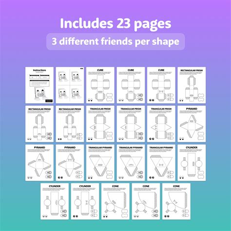 3d Shapes Craft 1st And 2nd Grade Geometry Math Craft 3d Shapes Review