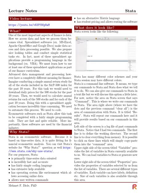 rata lecture notes stata pdf