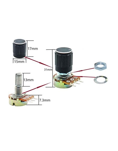 Rotary Potentiometer 10k Ohm Mica Store