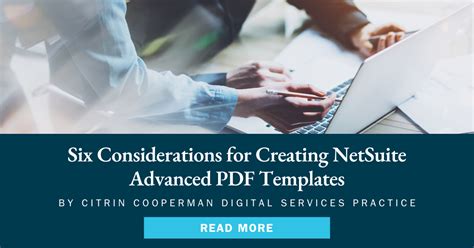 Six Considerations For Creating NetSuite Advanced PDF Templates