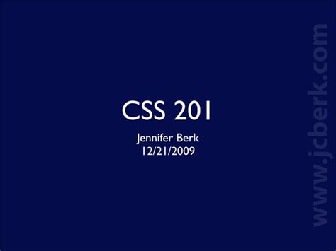 Css 201 Ppt