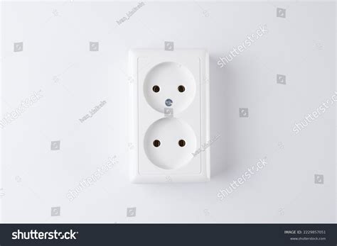 White Double Socket Isolated On White Stock Photo Shutterstock