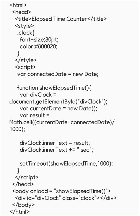 [html css js] elapsed time counter phitchuria