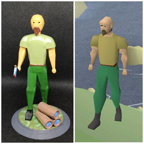 Osrsrunescape Woodcutting Bot Figurine 3d Printed Etsy