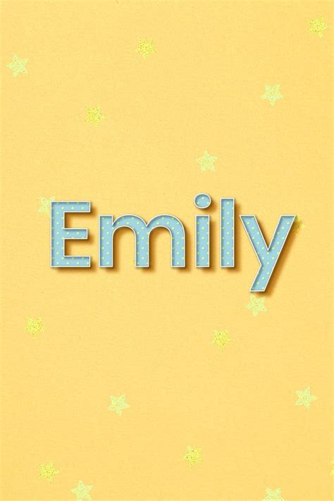 Female Name Emily Typography Word Free Image By Rawpixel Com Wit In 2024 Female Names