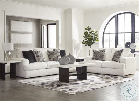 Burkhaus White And Dark Brown Coffee Table From Ashley Furniture