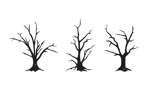 Premium Vector Dead Trees Silhouettes Vector Illustration Eps 10