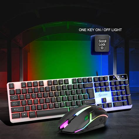 Gtx350 Suspended Wired Rgb Gaming Keyboard Mouse Combo