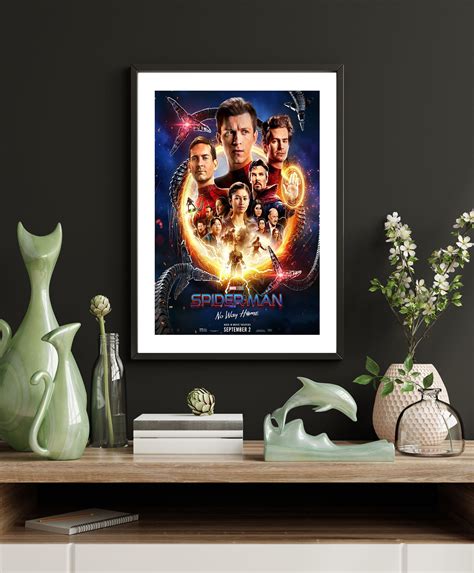 Framed Spider Man No Way Home Poster Marvel Movie Poster Wall Art