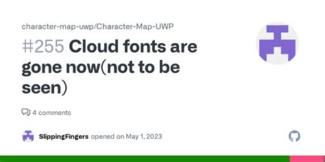 Cloud Fonts Are Gone Nownot To Be Seen · Issue 255 · Character Map Uwpcharacter Map Uwp · Github