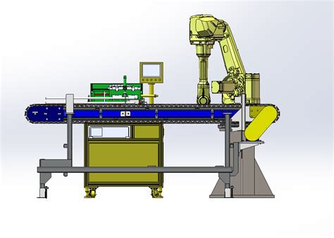 电测机自动化单元step模型图纸下载 懒石网