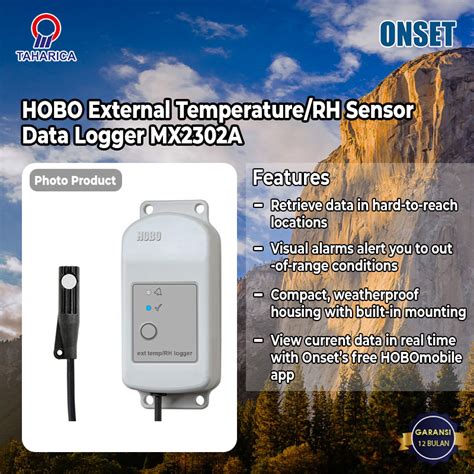 Hobo External Temperature Rh Sensor Data Logger Mx2302a Pt Taharica