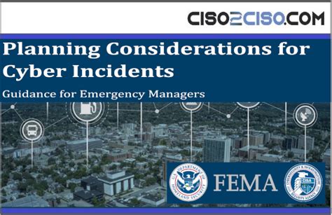 Planning Considerations For Cyber Incidents Ciso2ciso Com And Cyber Security Group