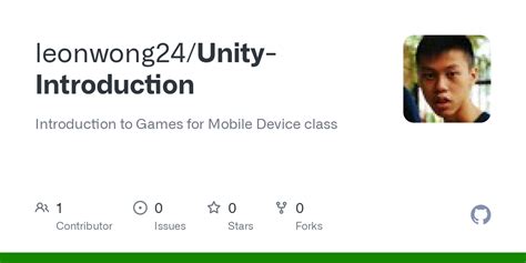 Github Leonwong24unity Introduction Introduction To Games For Mobile Device Class