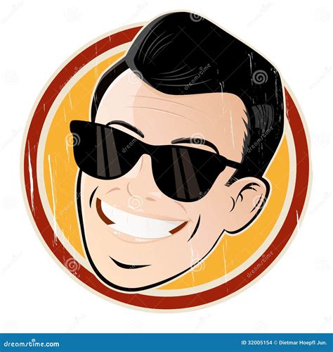 Relaxed Cartoon Head With Sunglasses Stock Vector Illustration Of Friendly Clipart 32005154