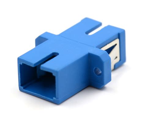 SC Simplex Adapter With Flange Blue Fibertronics Inc