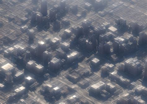 Big City View With Many Tall Buildings Background City Mountain Big