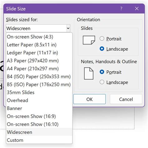 How To Change PowerPoint Slide Size Standard Widescreen Custom