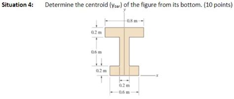 Solved Situation 4 Determine The Centroid Ybar Of The