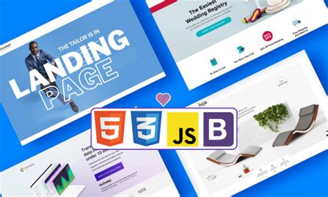 Create Eye Catching Landing Page Html Css Js Responsive Website By
