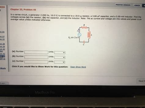 Solved Printer Version 4 Back N Rces 23 Chapter 23 Problem