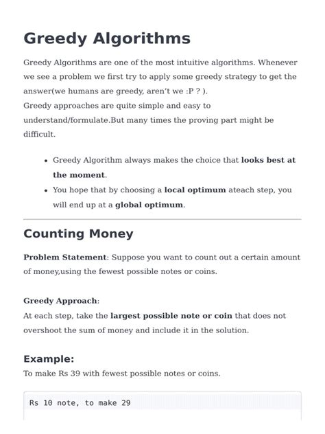 Greedy Algorithm Pdf Mathematical Concepts Algorithms And Data Structures