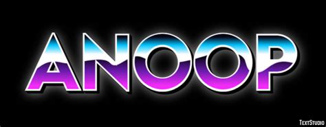 Anoop Text Effect And Logo Design Name
