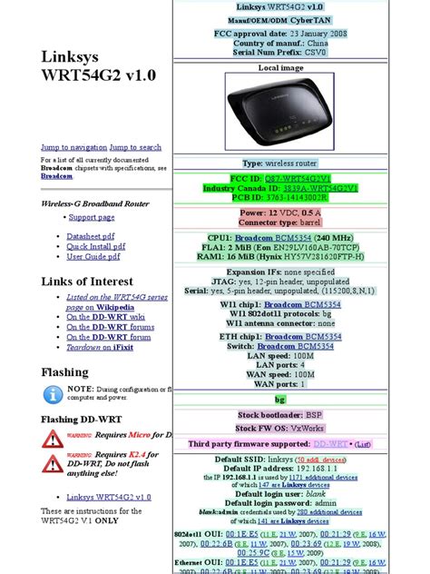 Linksys Wrt54g2 V1 0 Pdf Computer Engineering Internet Protocols