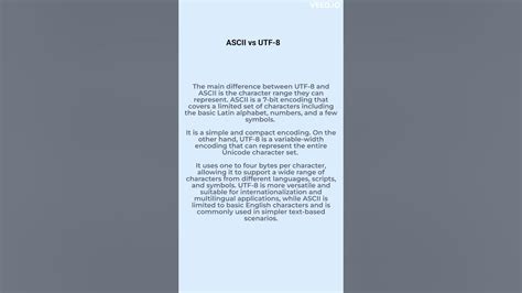 Ascii Vs Utf 8 Youtube
