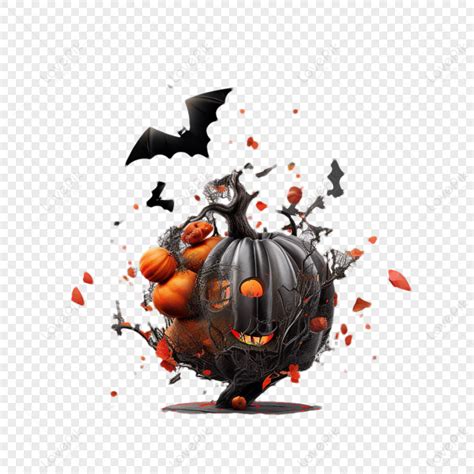 할로윈 박쥐 잭 오 랜턴 블랙 미스터리 만화호박 머리칼라바자 Png 일러스트 무료 다운로드 Lovepik