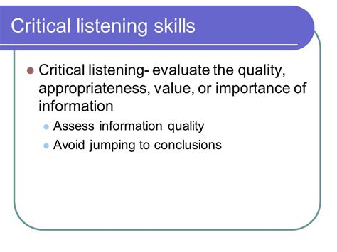 critical listening skills