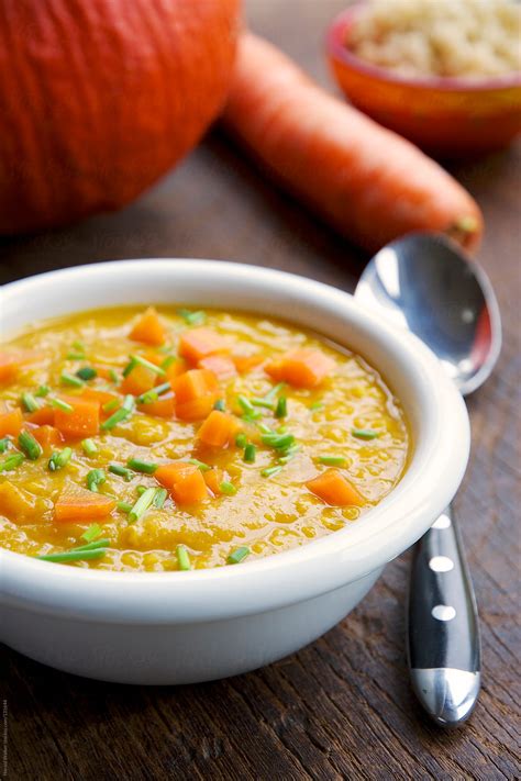 pumpkin parsnip soup by stocksy contributor harald walker stocksy