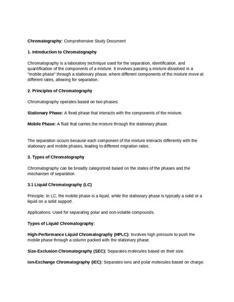 Chromatography Lecture Notes Lecture Notes Chemistry Docsity